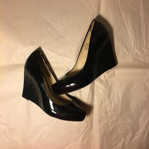 Halogen | Shoes | Halogen Shoes Size 6 Patent Leather Black Wedge ...